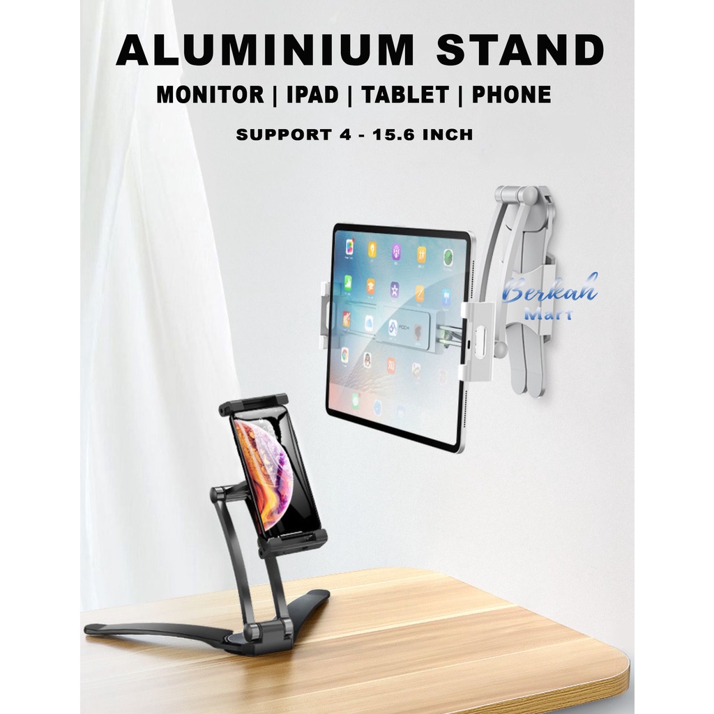 Jual TERKUAT 2 IN 1 MOUNT STAND FULL BESI ALUMINIUM ALLOY FOR IPAD ...