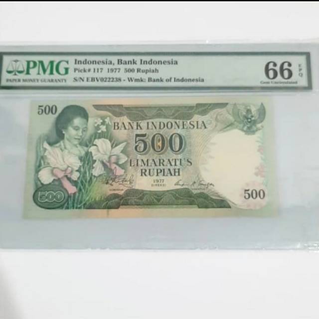 Jual Uang Kertas Kuno Konde 500 Rupiah Emisi 1977 PMG 66 EPQ | Shopee Indonesia