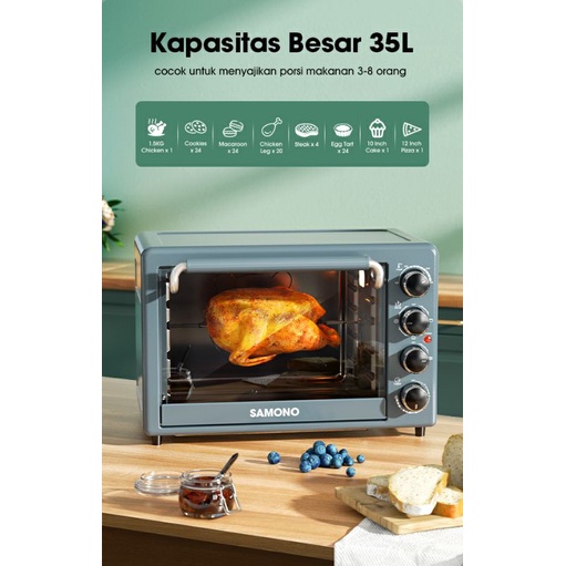 Jual Samono Oven Listrik 35 L Low Watt 400w | Shopee Indonesia