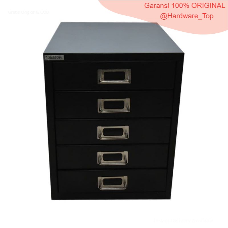 Jual KrisboW Laci kantor 5 Laci 28x35x35cm Hitam | Shopee Indonesia