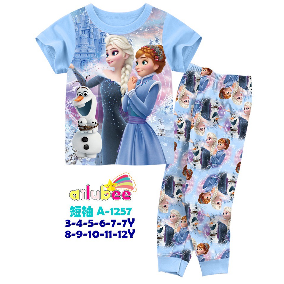 Jual PIYAMA ANAK PEREMPUAN FROZEN BIRU OLAF FROZEN ADVENTURE | Shopee ...