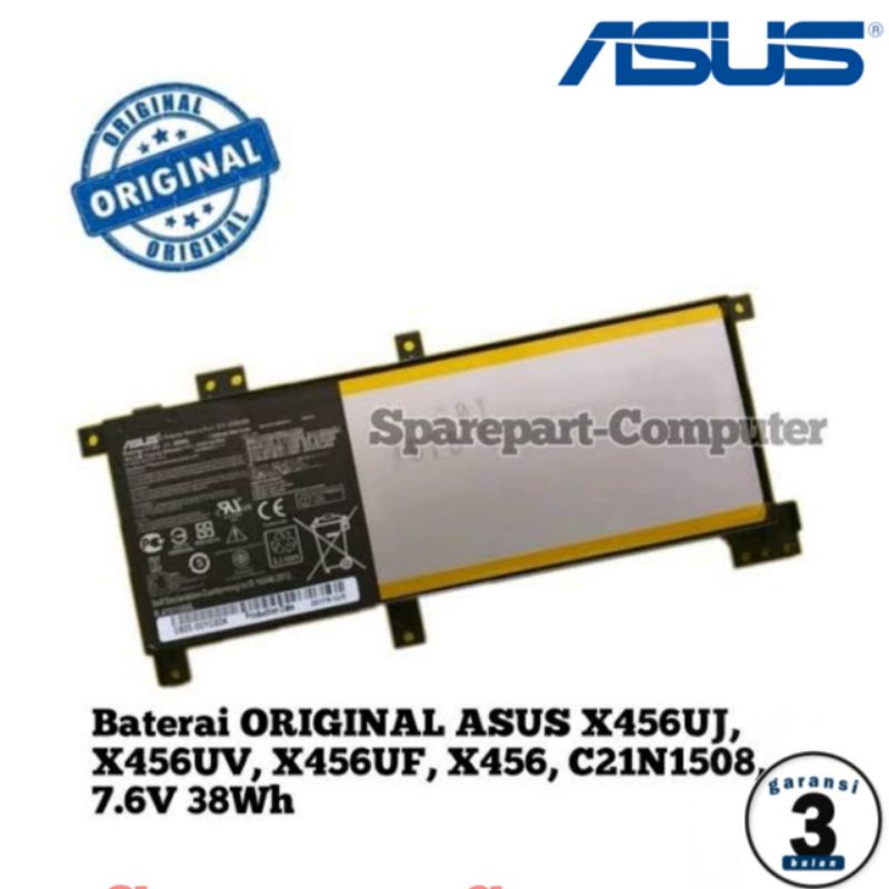 Jual Baterai Battery Laptop ASUS A456 A456U X456 X456UV X456UQ X456UA ...
