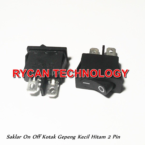 Jual Saklar Kotak Gepeng Kecil 2 Pin Hitam Switch pipih On Off | Shopee ...