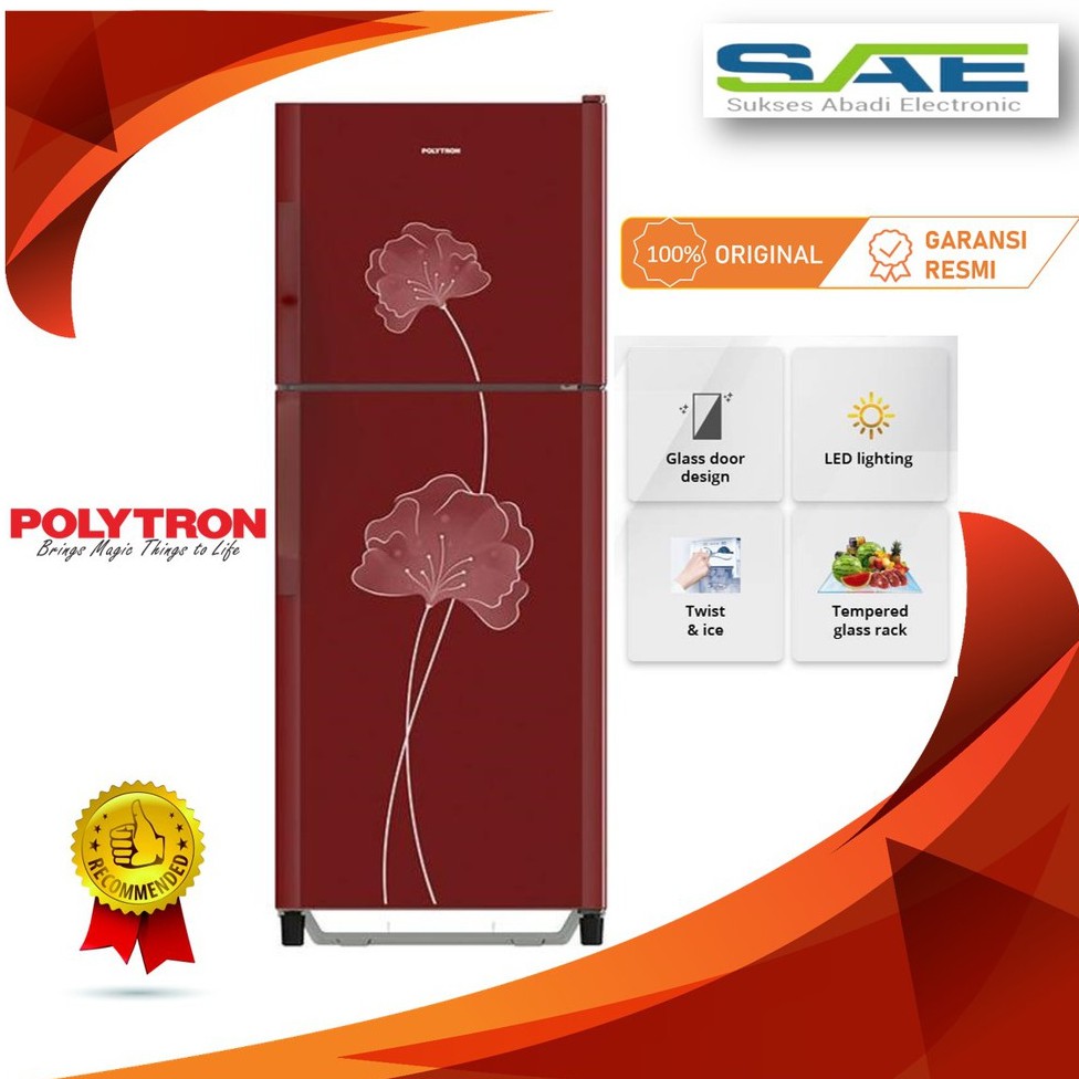 Jual Polytron PRB 219 Kulkas 2 Pintu PRB219 Garansi 5 Tahun 210 LITER ...