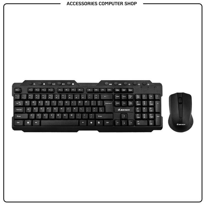Jual 1 Set Paket Keyboard and Mouse Jertech Wireless KM-200 | Shopee ...