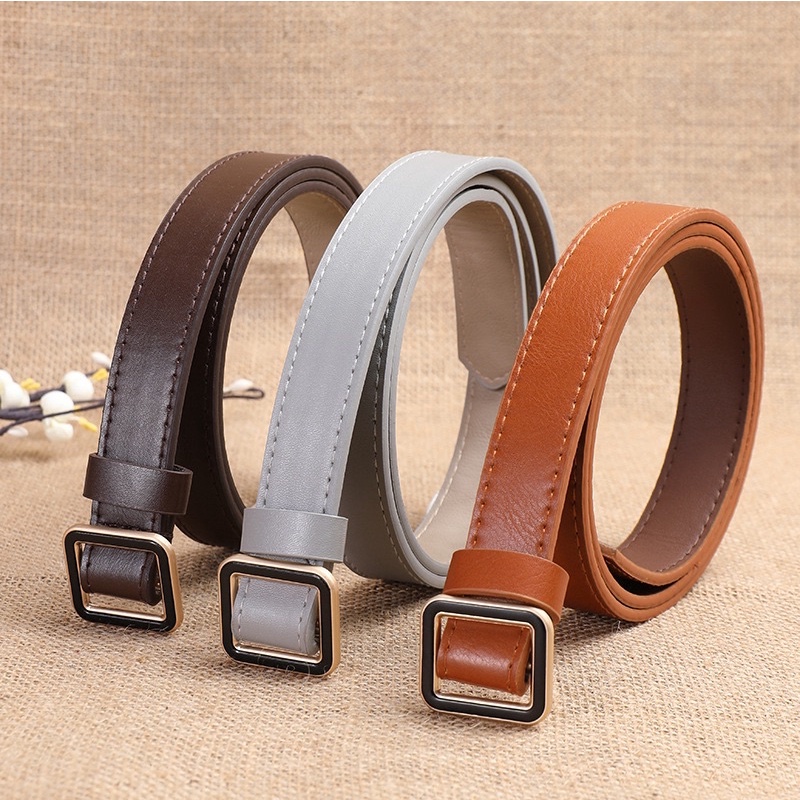 Jual Gesper Kulit Wanita Tali Ikat Pinggang Cewek Square Buckle Belt ...
