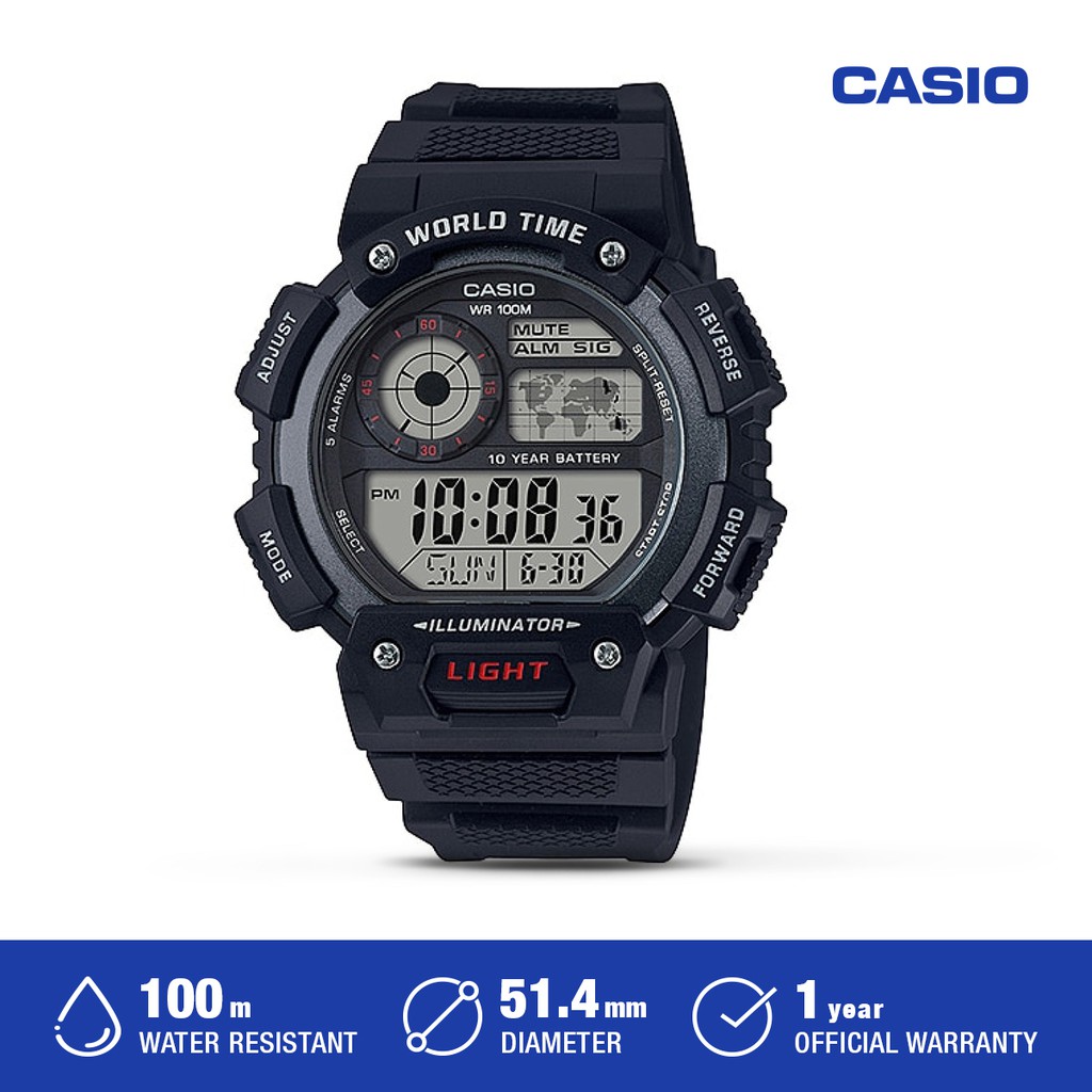Jual Casio Original AE-1400WH-1AVDF Jam Tangan Pria Digital | Shopee Indonesia