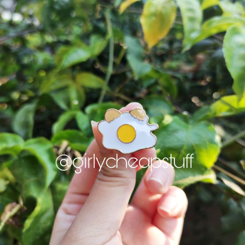 Jual Pin Enamel Food Sunny Side Up Eggs Telur Telor Ceplok Hard Enamel ...