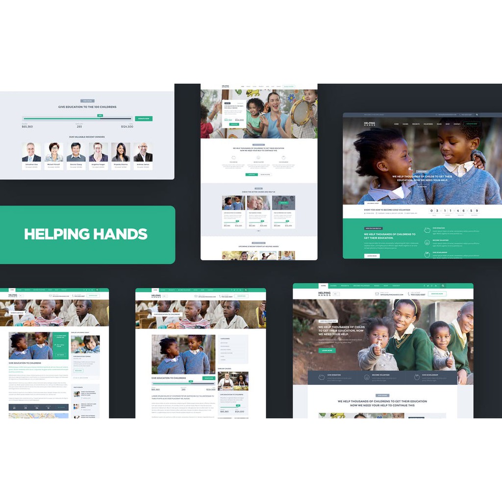 Jual Template Helping Hands Charity / NonProfit HTML Template Web ...