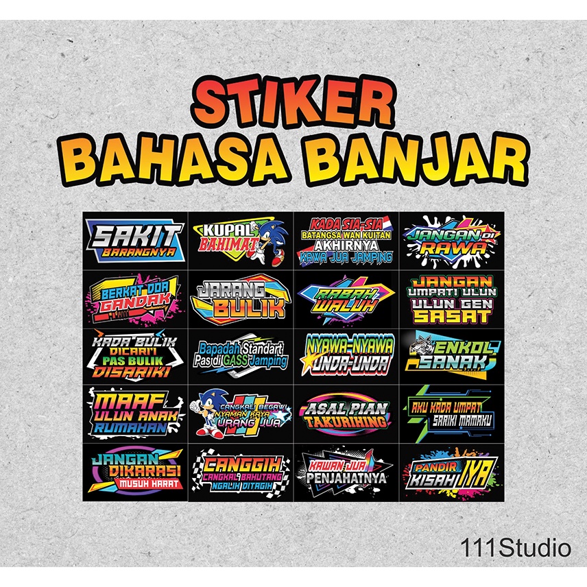 Jual STIKER BAHASA BANJAR | Shopee Indonesia