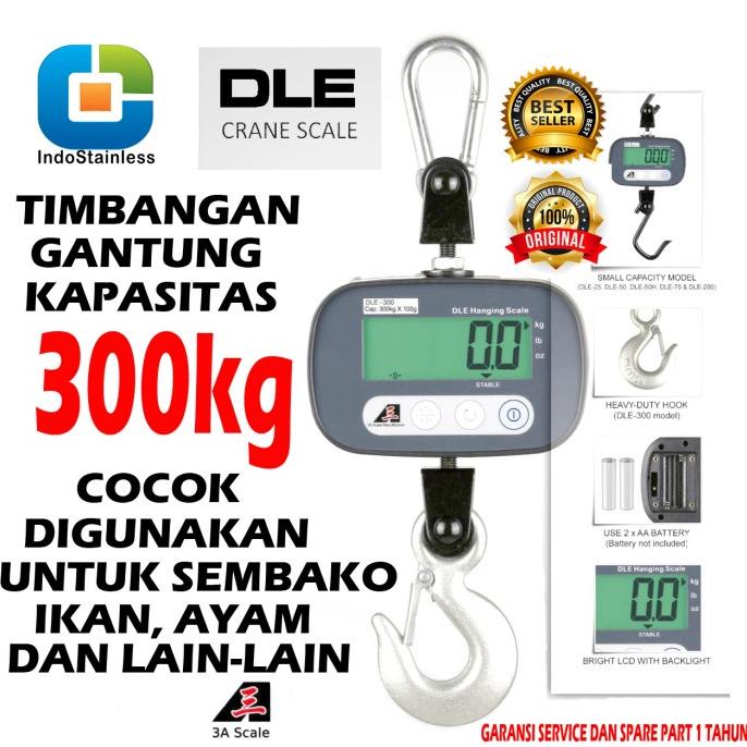 Jual TIMBANGAN GANTUNG DIGITAL CRANE SCALE DLE KAPASITAS 75KG 200KG ...