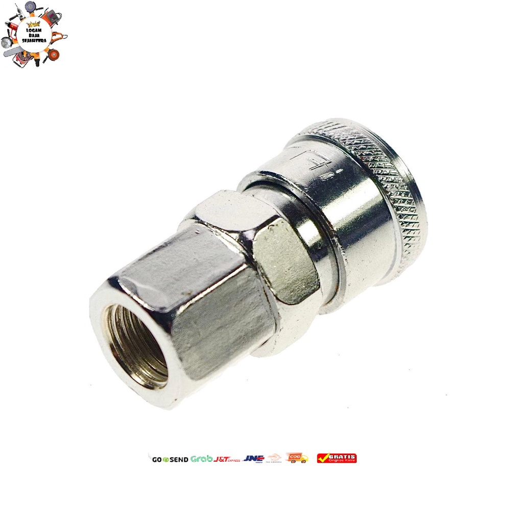 Jual COUPLER FEMALE 1/4" KOPLER QUICK COUPLING SAMBUNGAN ANGIN ...