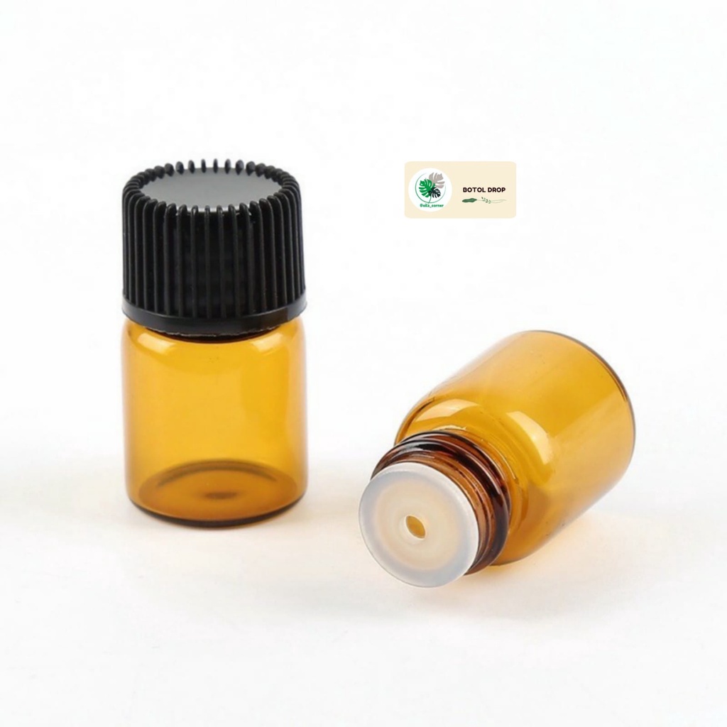 Jual Botol Drop Amber Kaca Untuk Essential Oil | Shopee Indonesia