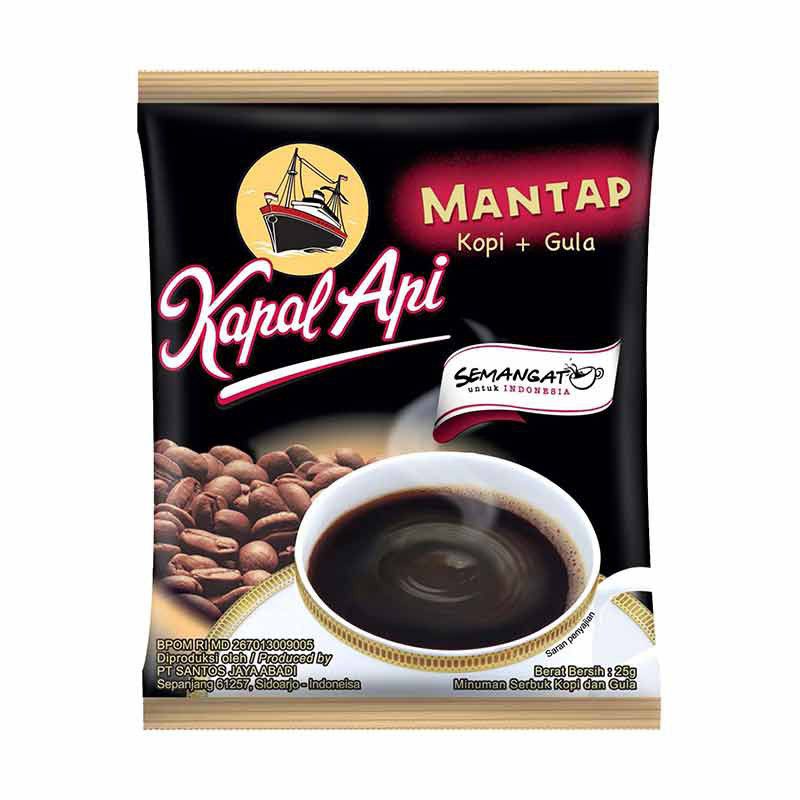 Jual kopi kapal api semangat +gula 25gr | Shopee Indonesia