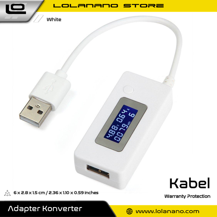 Jual Kabel USB Tester Voltase & Ampere Power Bank - KWS-V20 - White ...