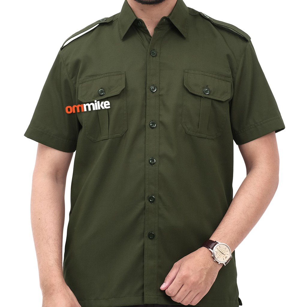 Jual Kemeja PDL / Lapangan / PDH / Kerja / Seragam Dinas Lengan Pendek Warna Army - Premium ...
