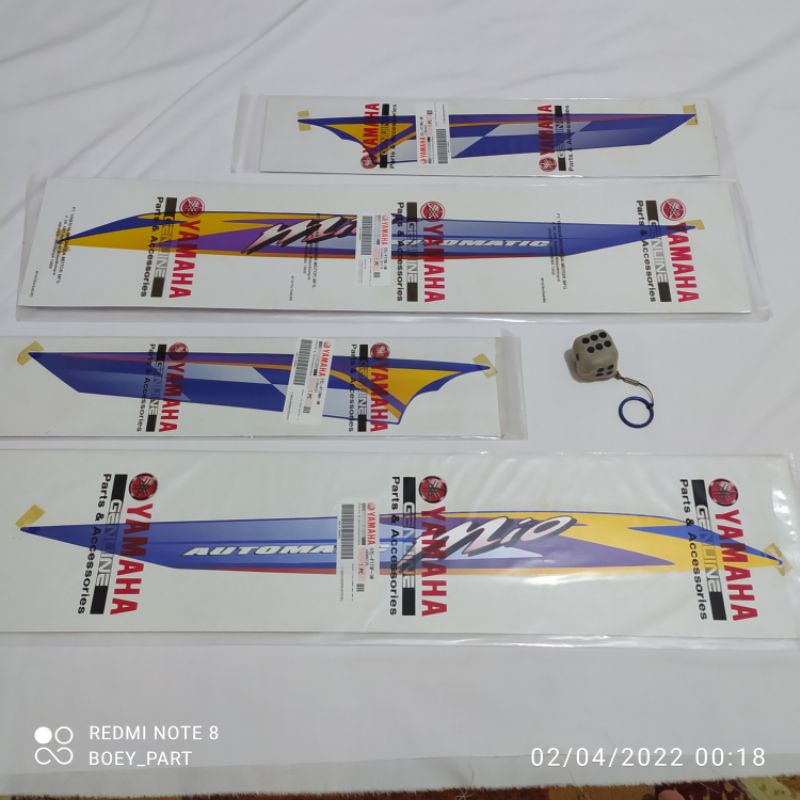Jual Striping stiker sticker Yamaha mio sporty lama old biru bendera ...