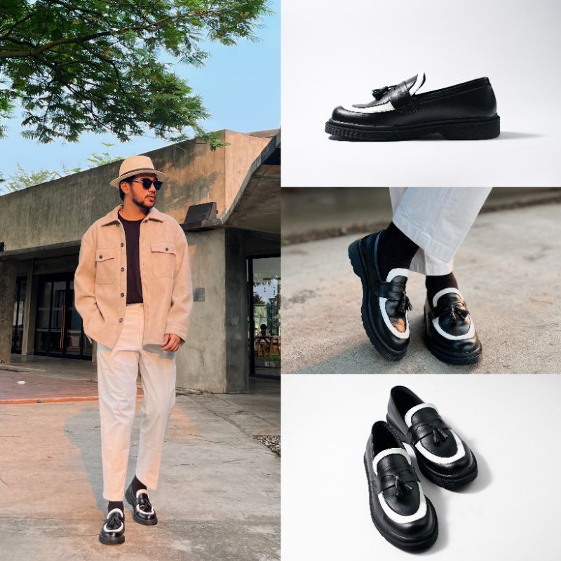 Jual sepatu pria loafers docmart hitam doff original"RAFFI MEN ...