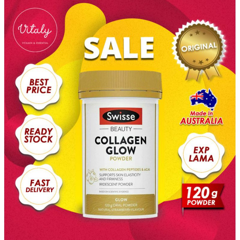 Jual Swisse Beauty Collagen Glow Powder 120gr / Collagen Glow Tablet ...