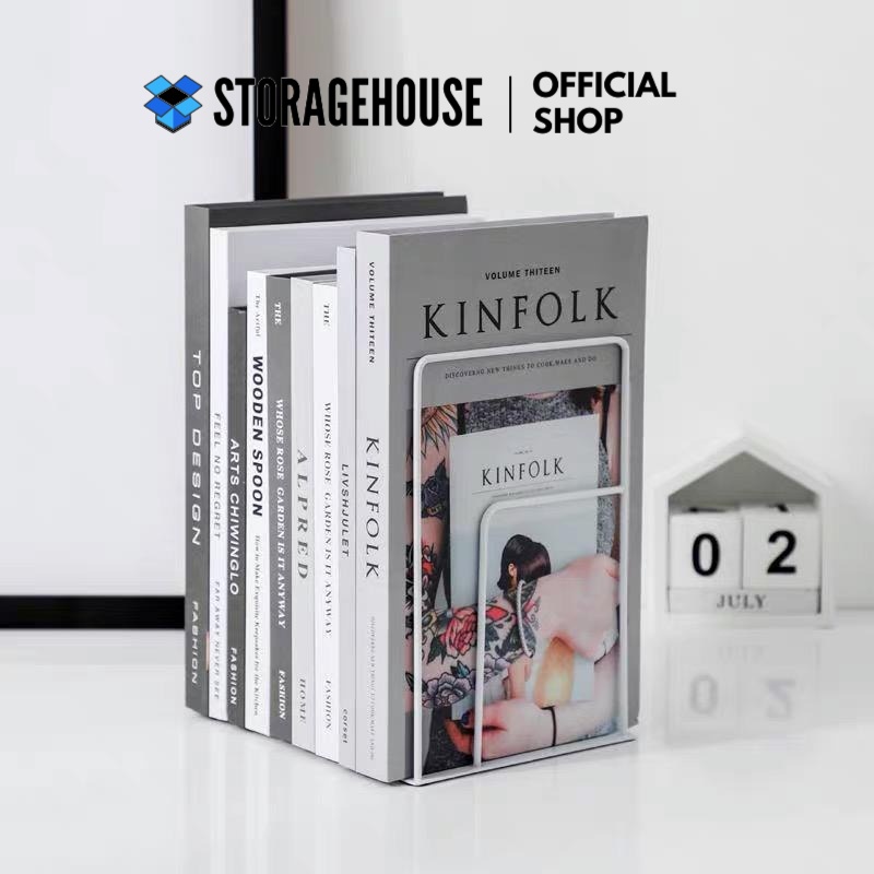 Jual [SH] Book Stand Book End Besi Aesthetic Hitam Book Holder Pembatas ...