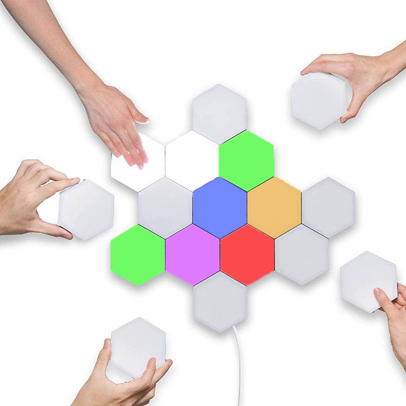 Jual Magnetic Hexagon RGB Light Panels | Touch Control | 6 pcs | Shopee ...