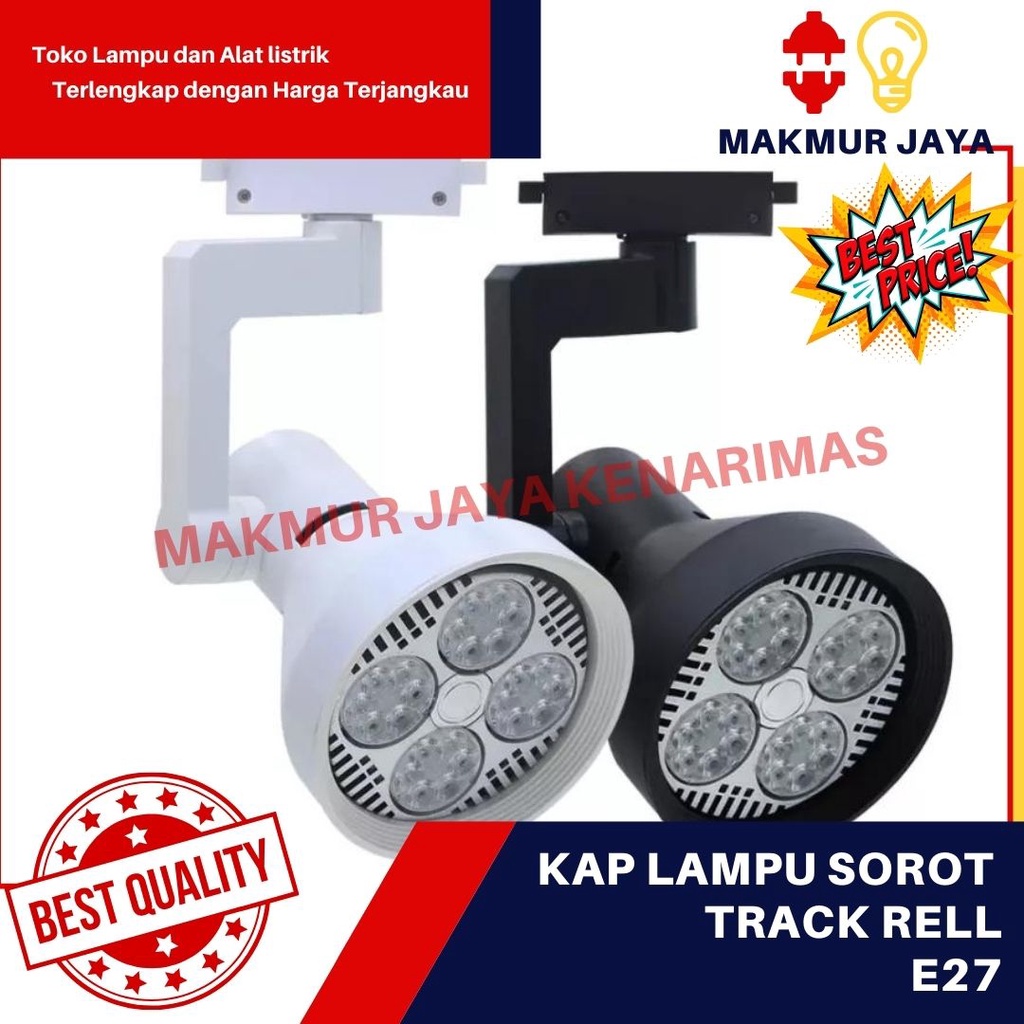 Jual Kap Lampu Track Rell Fitting PAR30 E27 Spot Sorot Spotlight REL ...