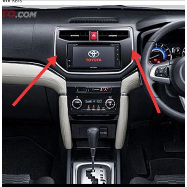 Jual panel cover head unit audio rush terios original ready stock ...