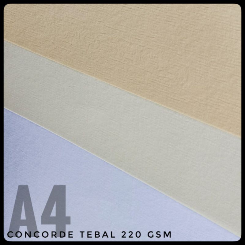 Jual KERTAS CONCORDE TEBAL 220 GR UK A4 / 21 CM x 29,7 CM ( ISI 50 ...