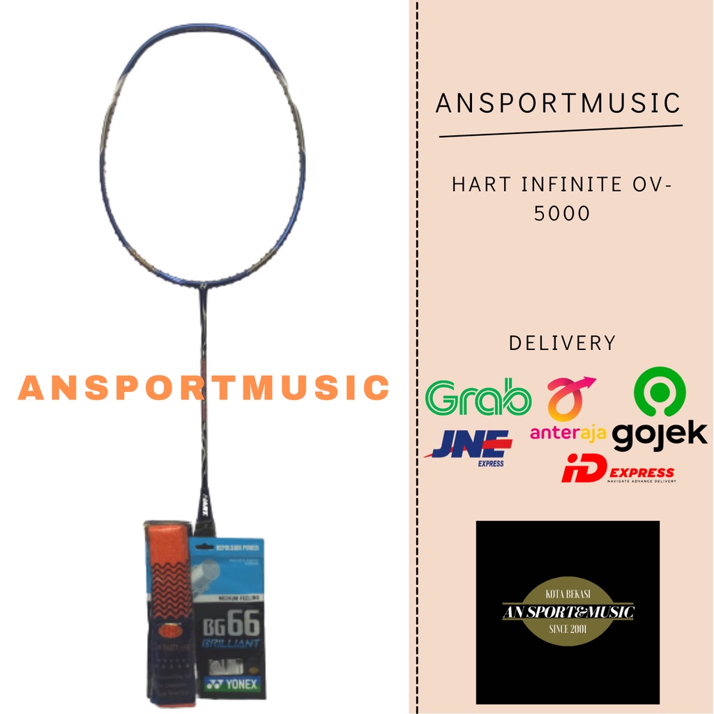 Jual Raket Badminton HART Infinite OV-5000 Original 100% | Shopee Indonesia