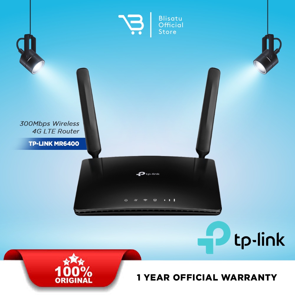 Jual TP-LINK TL-MR6400 300Mbps Wireless N 4G LTE Router TP LINK TL ...