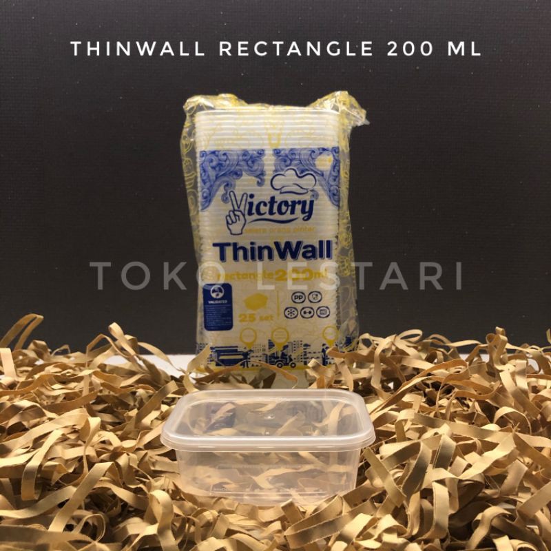 Jual Thinwall Kotak Rectangle 200 ml untuk Kotak Plastik Puding Dessert ...
