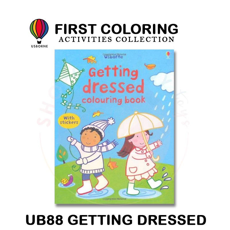 Jual JKT Usborne First Coloring with Sticker English Books Colouring ...