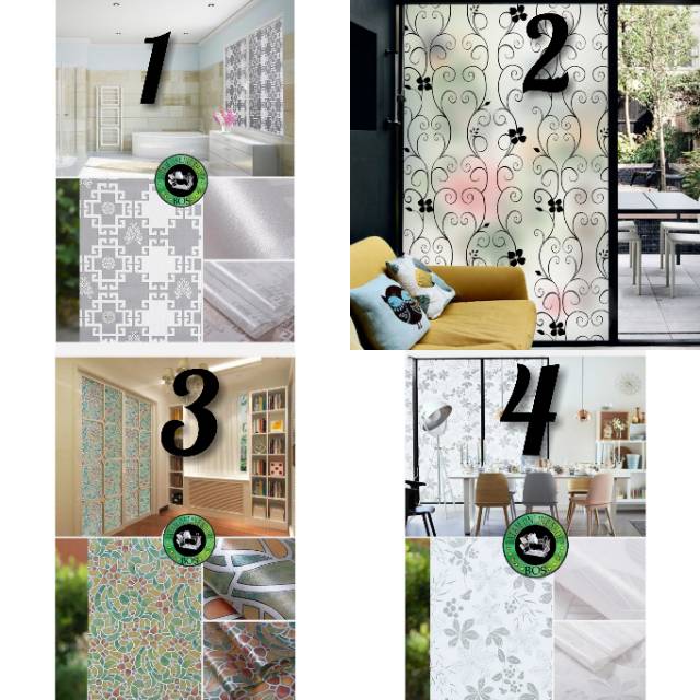 Jual BS622 Sticker Kaca Dan Jendela 2D Motif (45*200cm) / Stiker Kaca ...