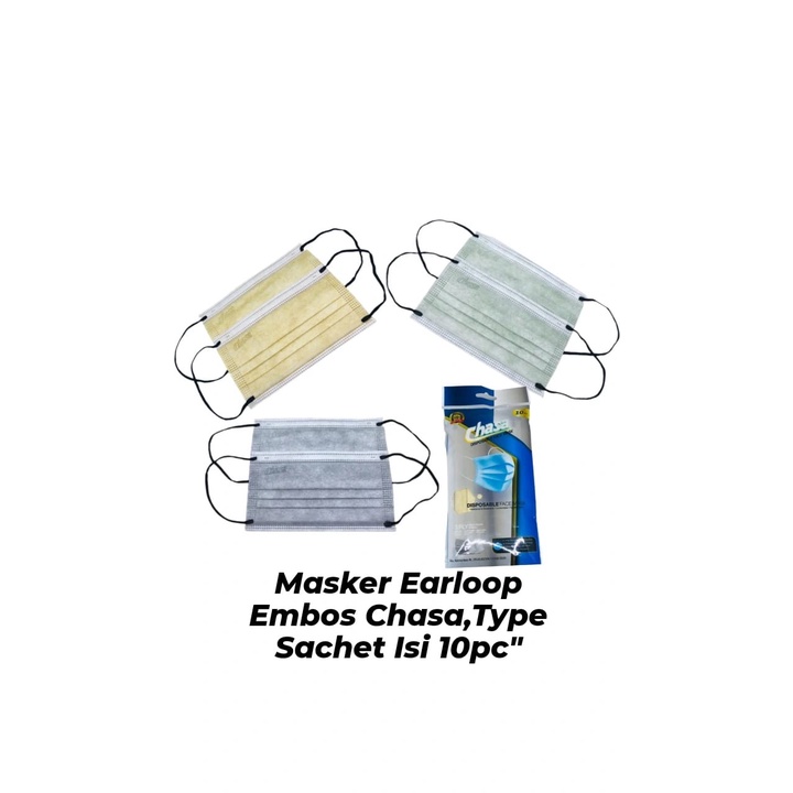 Jual Masker Earloop 3ply 10pc Sachet travel pack | Shopee Indonesia