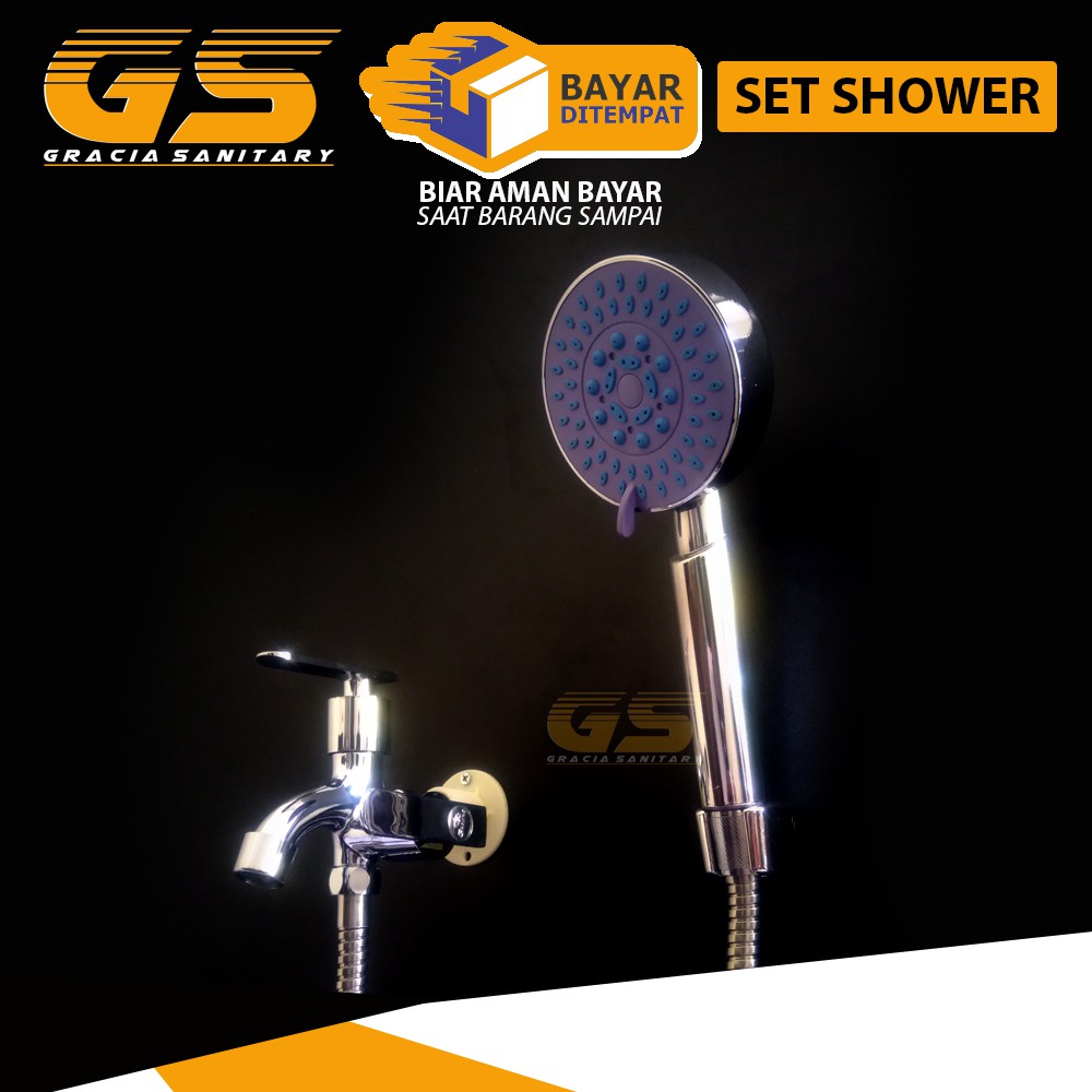 Jual Kran Shower Cabang Besi Baling Keran Air Nikel Double Spot / Kran ...