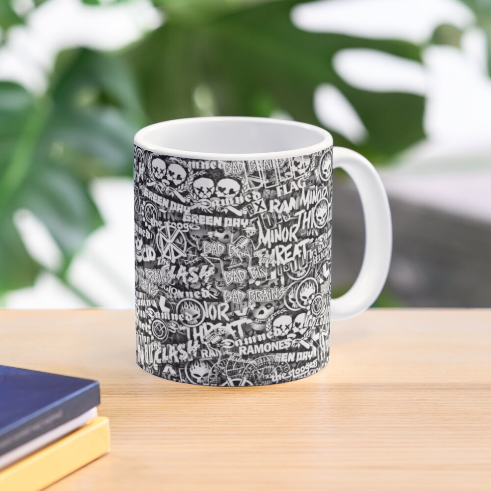 Jual Mug Punk Rock bands Stickerbombing | Shopee Indonesia