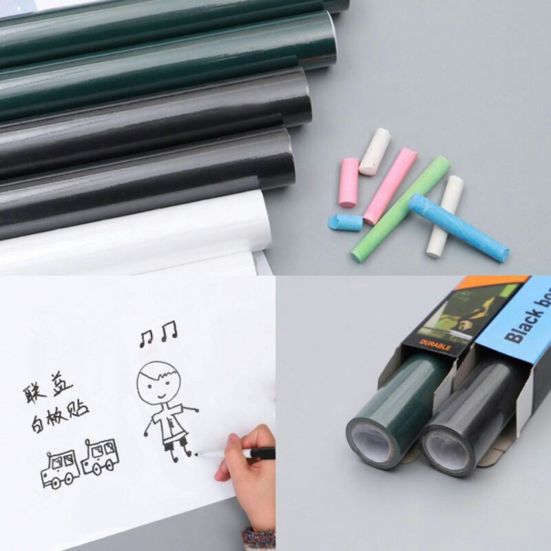Jual Stiker Dinding Papan Tulis Kapur Sticker Blackboard Tempel di ...