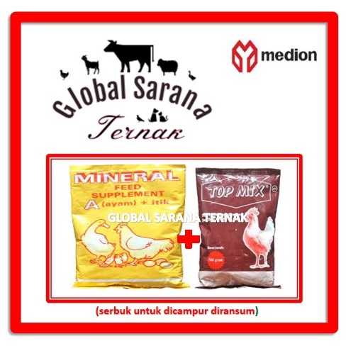 Jual Satu Paket Mineral Feed Supplement + Top Mix Campuran Pakan Ayam ...