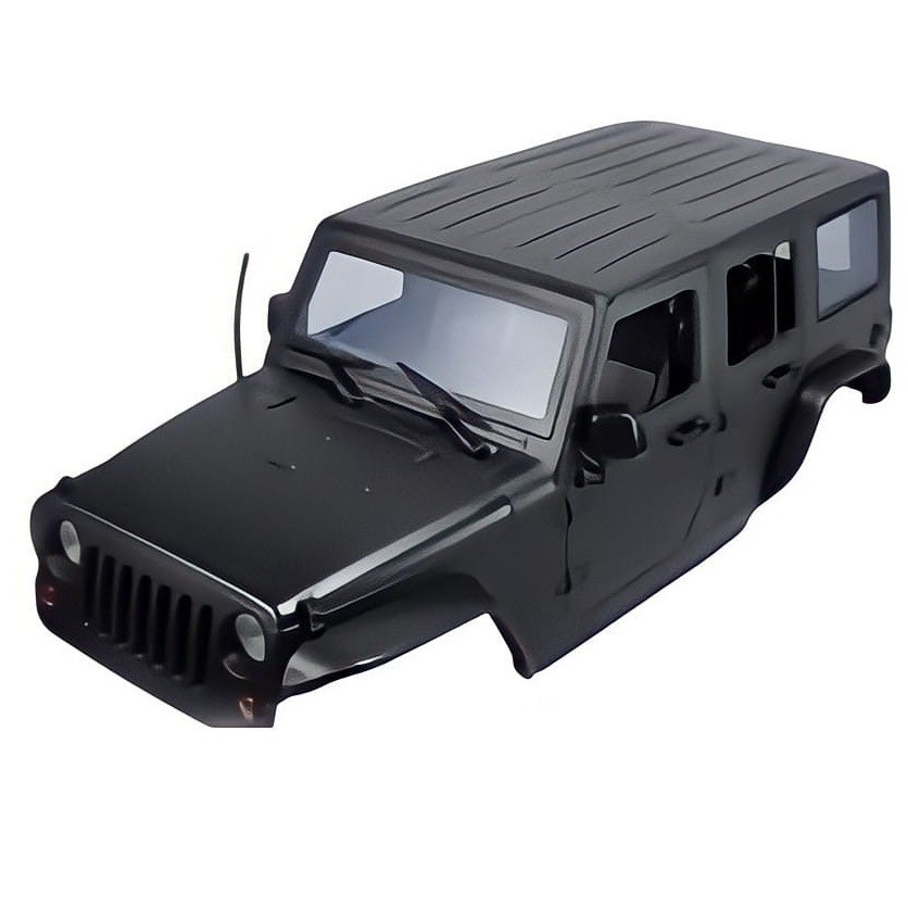 Jual Jeep Wrangler Rubicon 4 Door Hard Body Shell Kit 313mm Wheelbase 1/10 | Shopee Indonesia