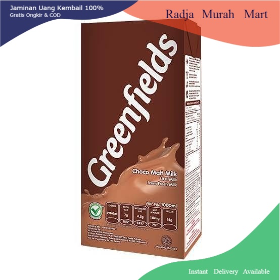 Jual GREENFIELDS UHT MILK 1 LITER - CHOCO MALT PLAIN FULL CREAM ...
