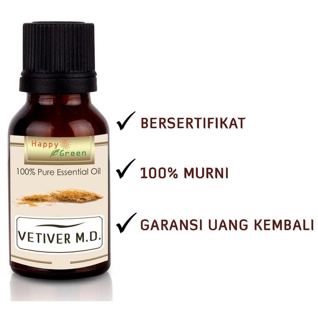 Jual Happy Green Vetiver M.D. Essential Oil - Minyak Akar Wangi Double ...
