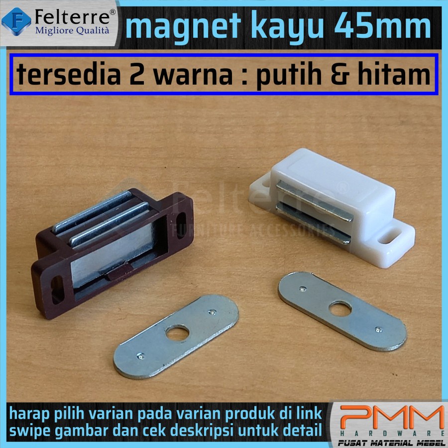 Jual magnet kayu FELTERRE | plat oval magnet kayu penahan pintu - Putih ...
