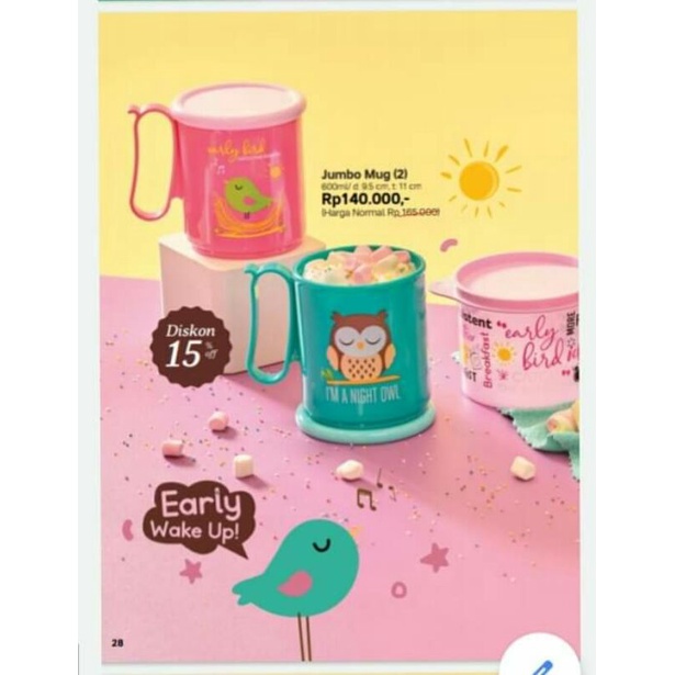 Jual JUMBO MUG TUPPERWARE ORIGINAL (2 MUG) | Shopee Indonesia
