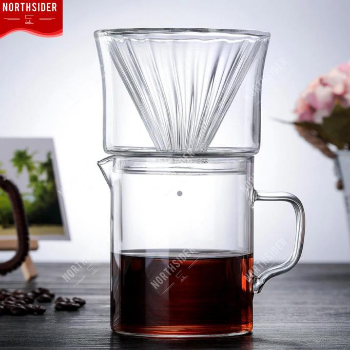 Jual Lwd05 V60 01 Dripper Dan Server Kopi 450Ml - Borosilicate Glass ...