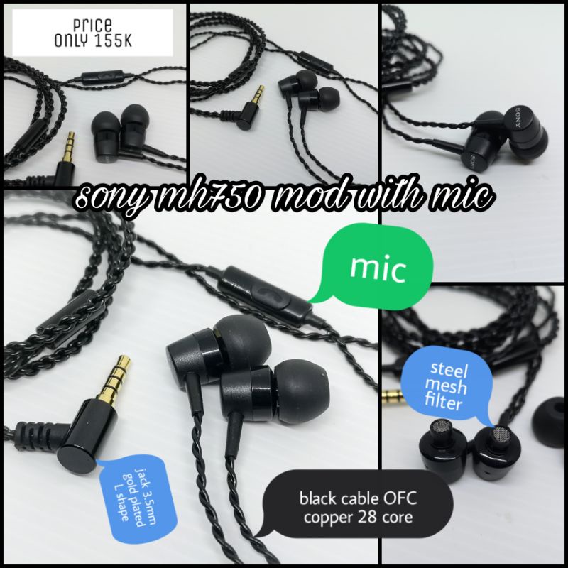Jual SONY MH750 RECABLE MODIFIKASI | Shopee Indonesia