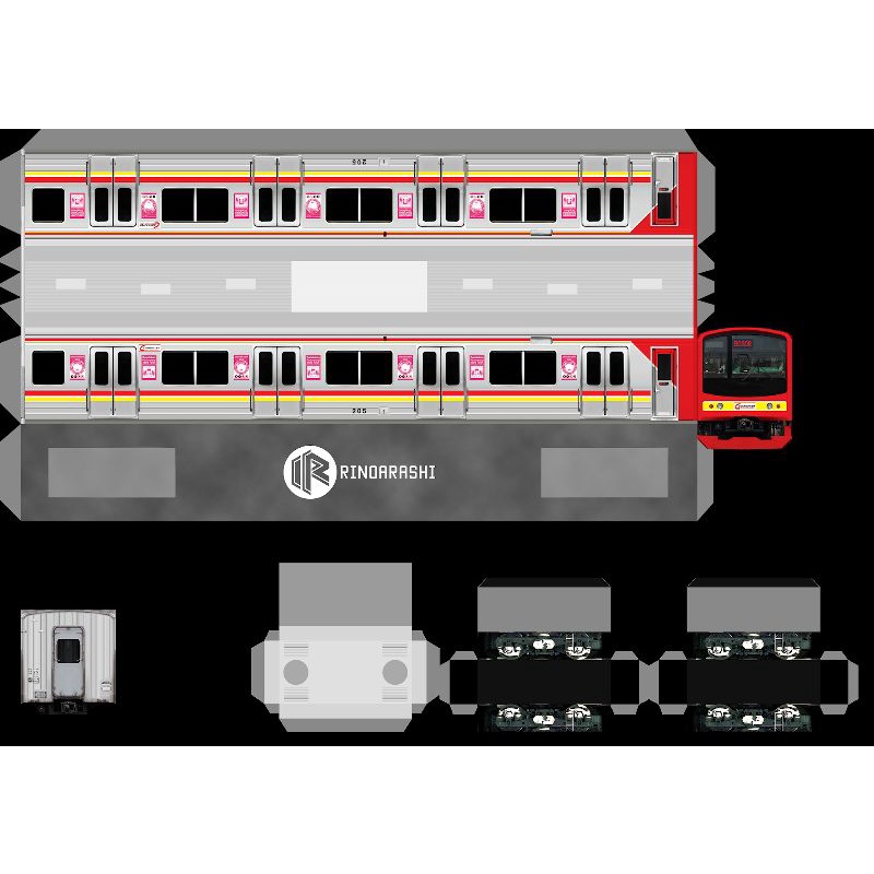 Jual lembaran pola papercraft KRL skala 50 | Shopee Indonesia