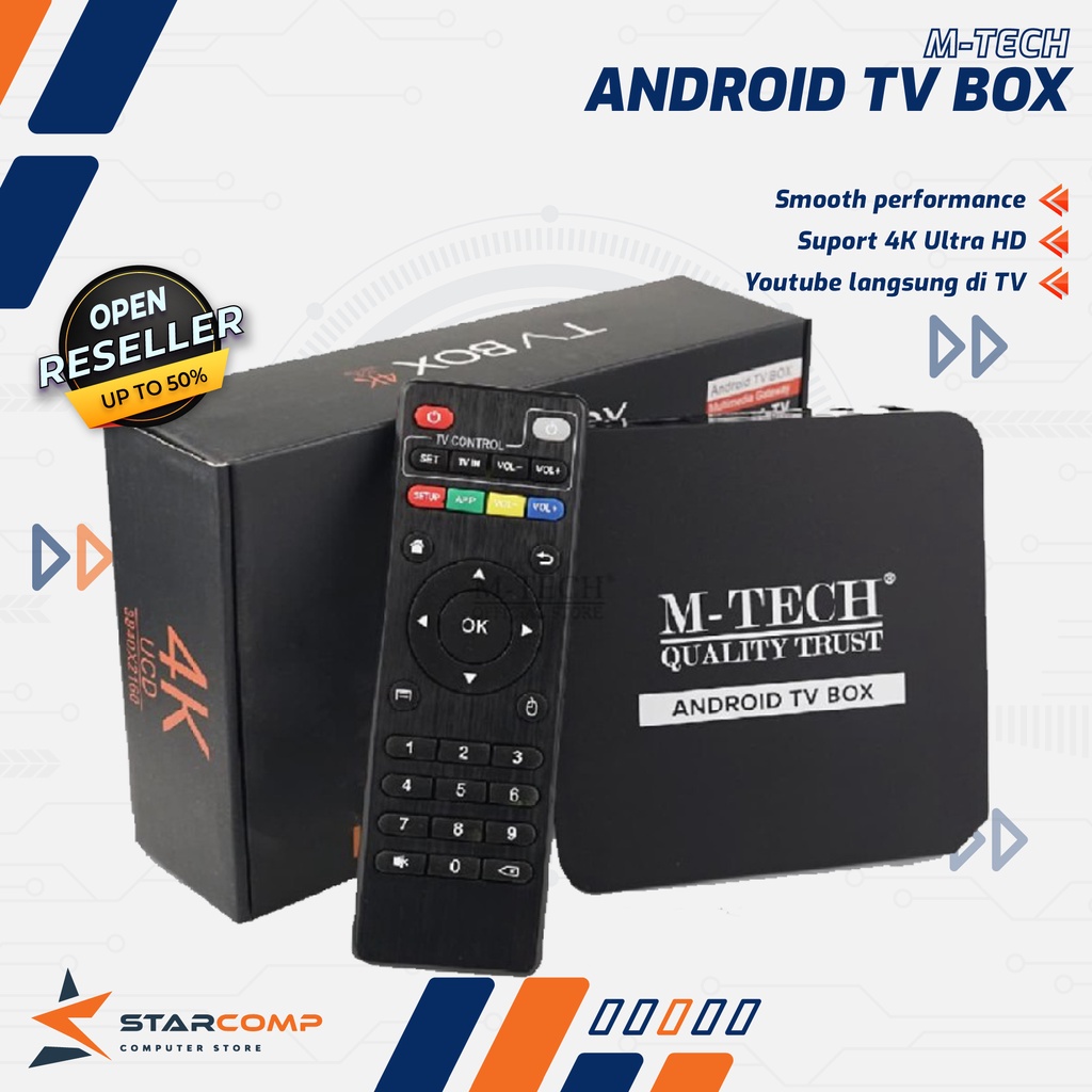 Jual M-Tech Original STB TV Box Android 10 4K Ultra HD - WIFI | Shopee ...