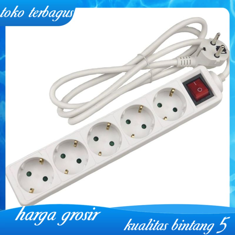Jual STOP KONTAK + KABEL 5 LUBANG 1.5M 3M 5M COLOKAN LISTRIK SNI STOPKONTAK | Shopee Indonesia