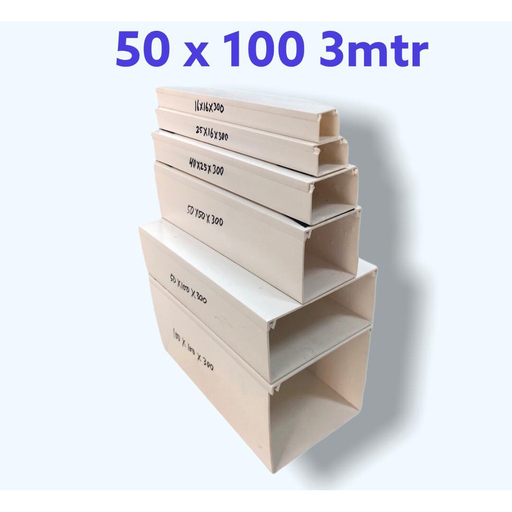 Jual Cable Duct PVC 50 x 100mm 3meter / Kabel Duct PVC 50 x 100mm ...