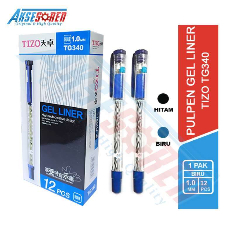 Jual Pulpen Gel Liner Tizo 1 Pack [TG340/1.0 mm] / Bolpoint 1 Pak Murah ...